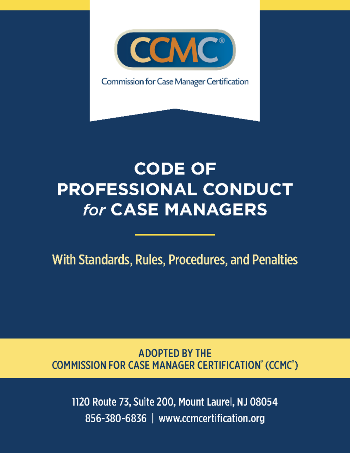 Code of Professional Conduct for Case Managers Final 2023 - CODE OF ...