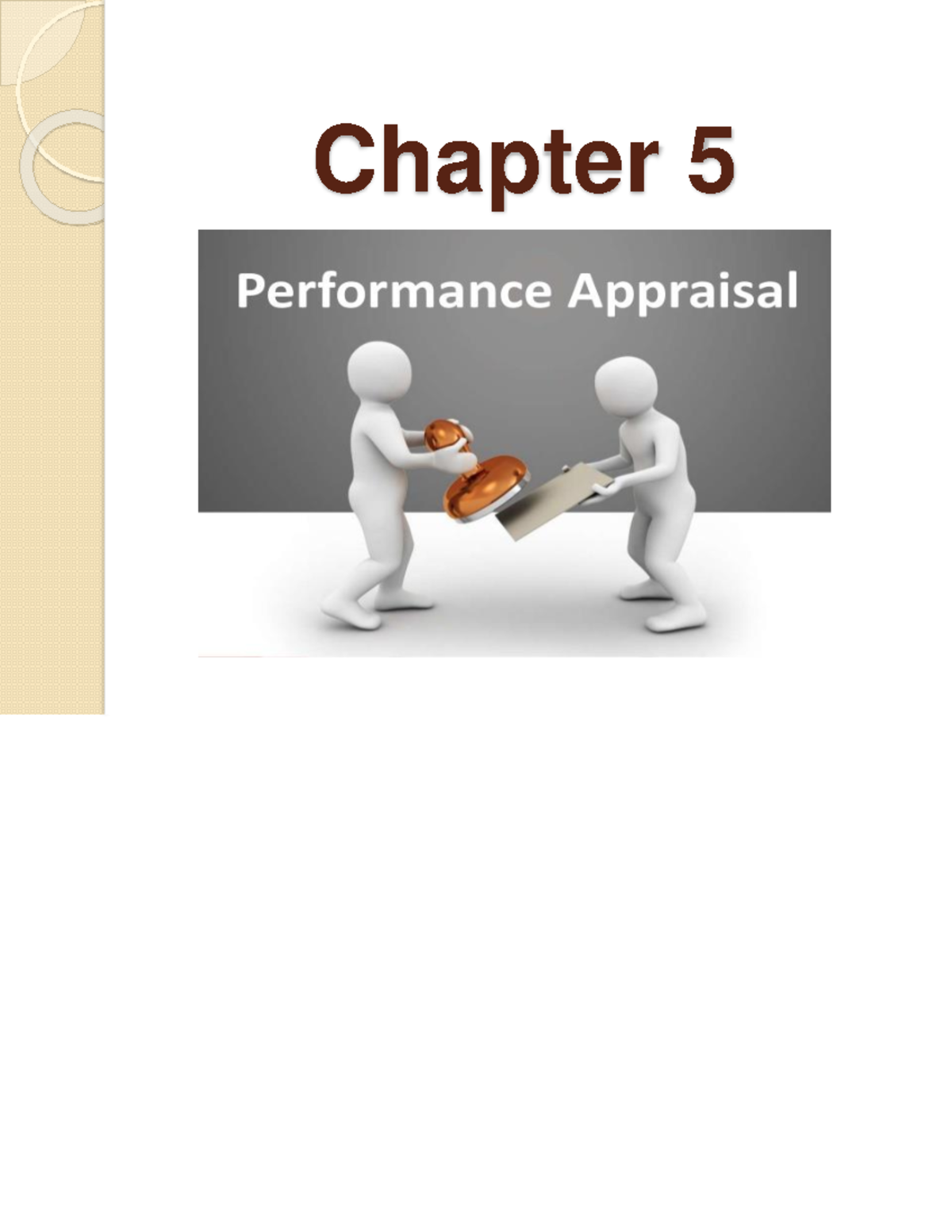 Chapter 5 - Performance Appraisal - Chapter ECSB SDN. BHD. Marketing Department Finance ...