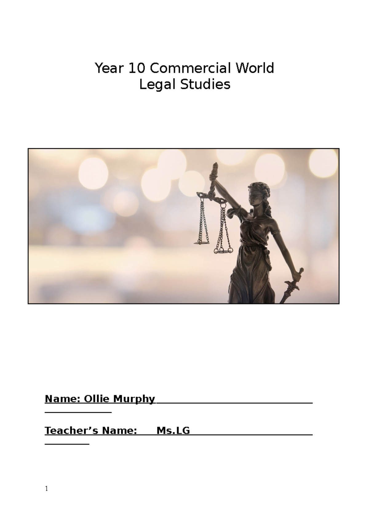 1. A Student 2021 Year 10 Legal Studies - Year 10 Commercial World ...
