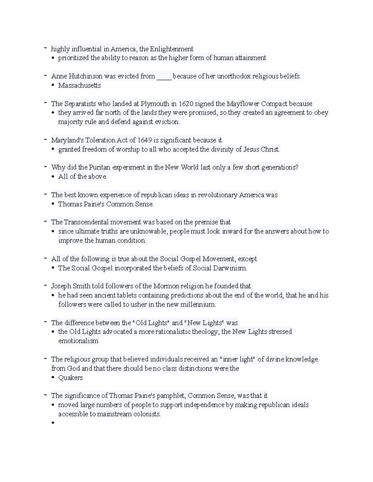 Quiz 2021, questions and answers - highly influential in America, the ...