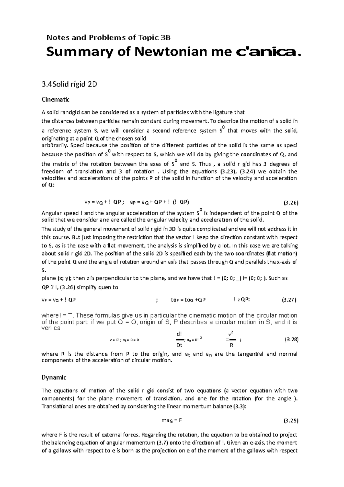 Notes and Problems Algebra Lineal eng Topic 3B Mec doc - Notes and ...