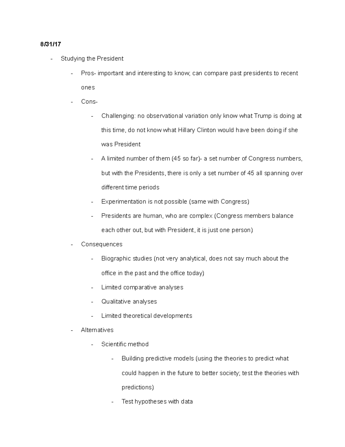 Making the Modern American Pres notes - 8/31/17 - Studying the ...