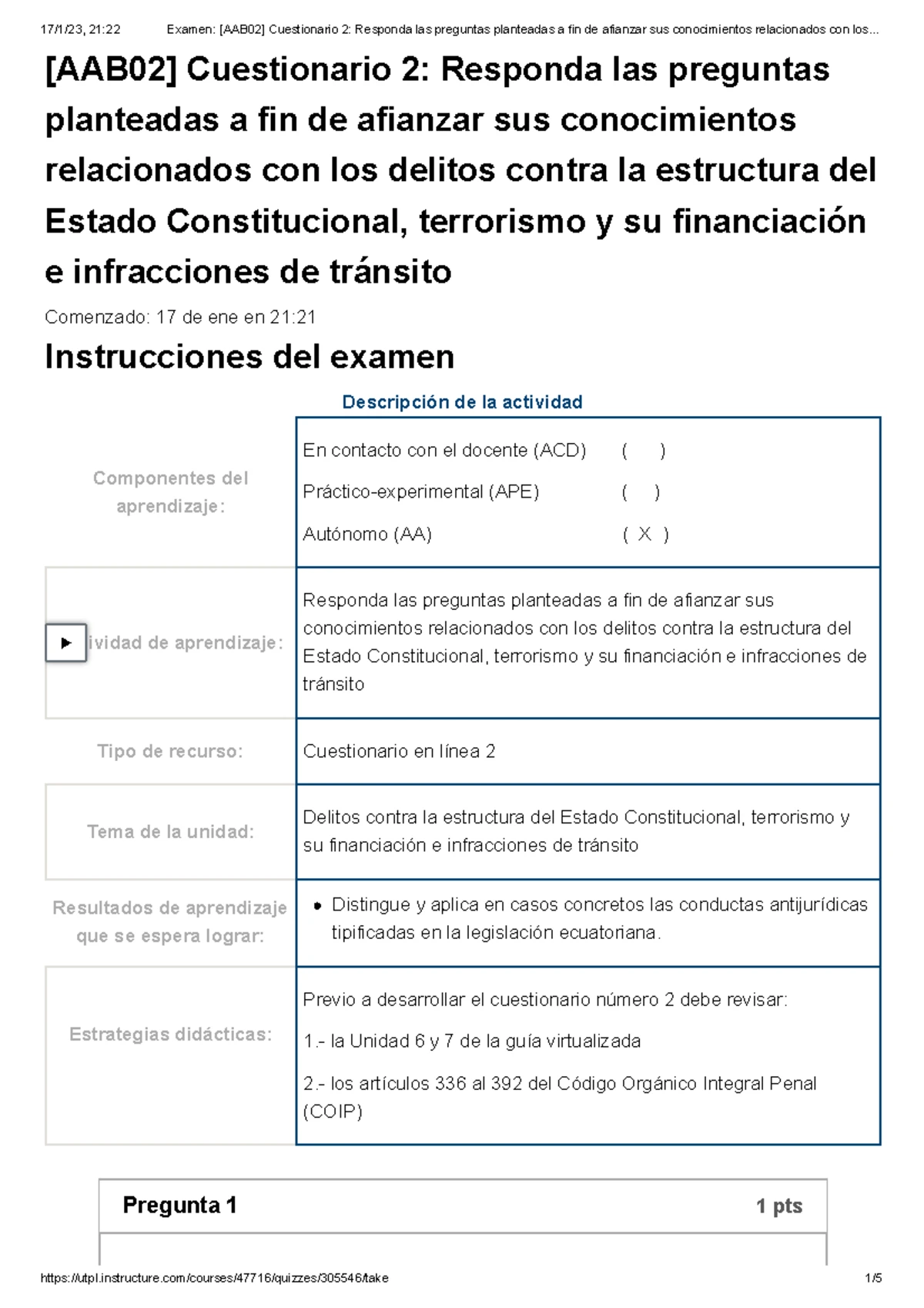 Examen [AAB01] Cuestionario 2 Responda las preguntas planteadas a fin de afianzar sus ...