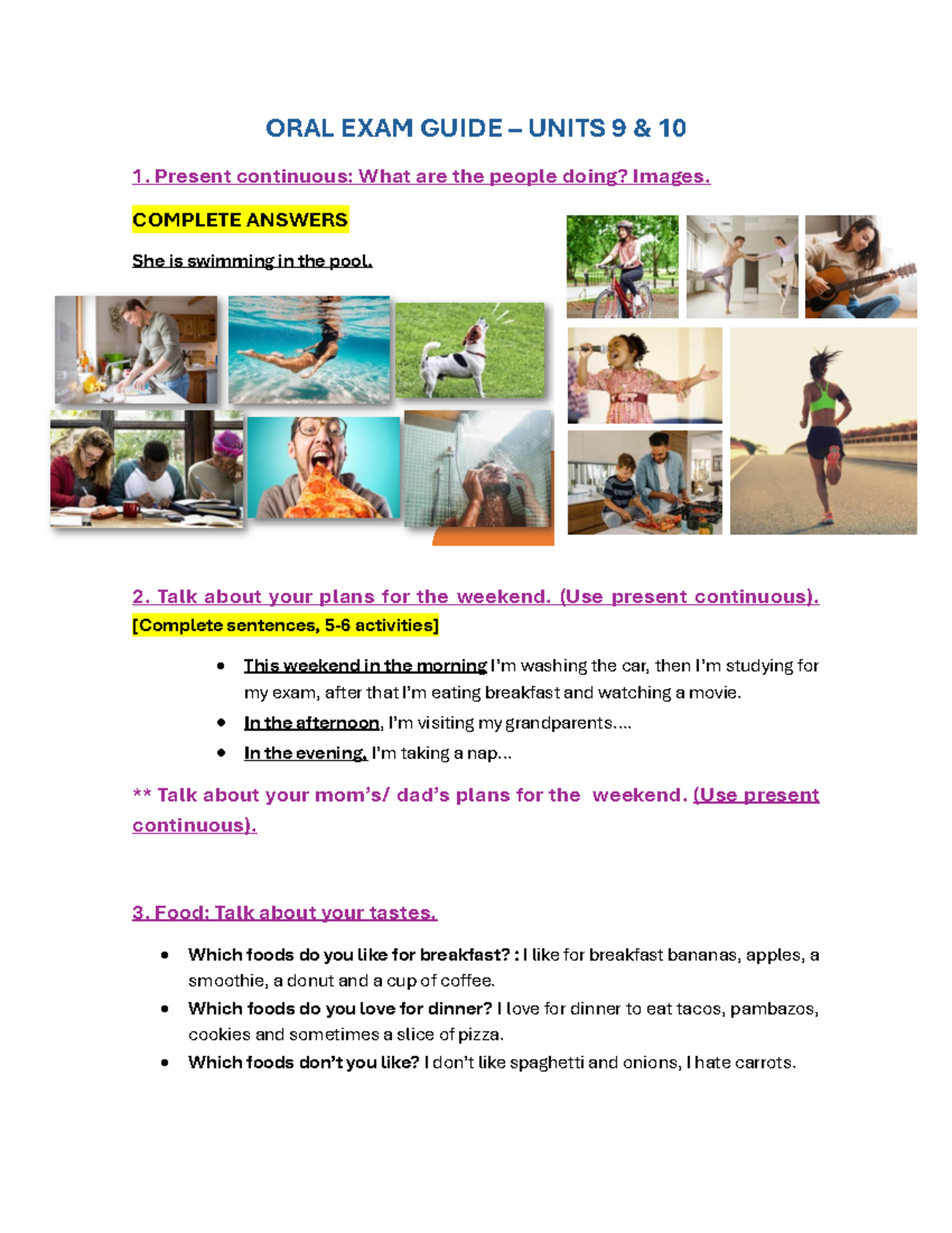 ORAL EXAM Guide – Units 9-10 - ORAL EXAM GUIDE – UNITS 9 & 10 1 ...