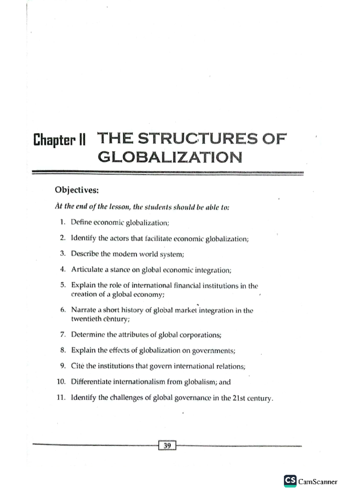 The-Contemporary-World - Chapter II THE STRUCTURES OF GLOBALIZATION ...