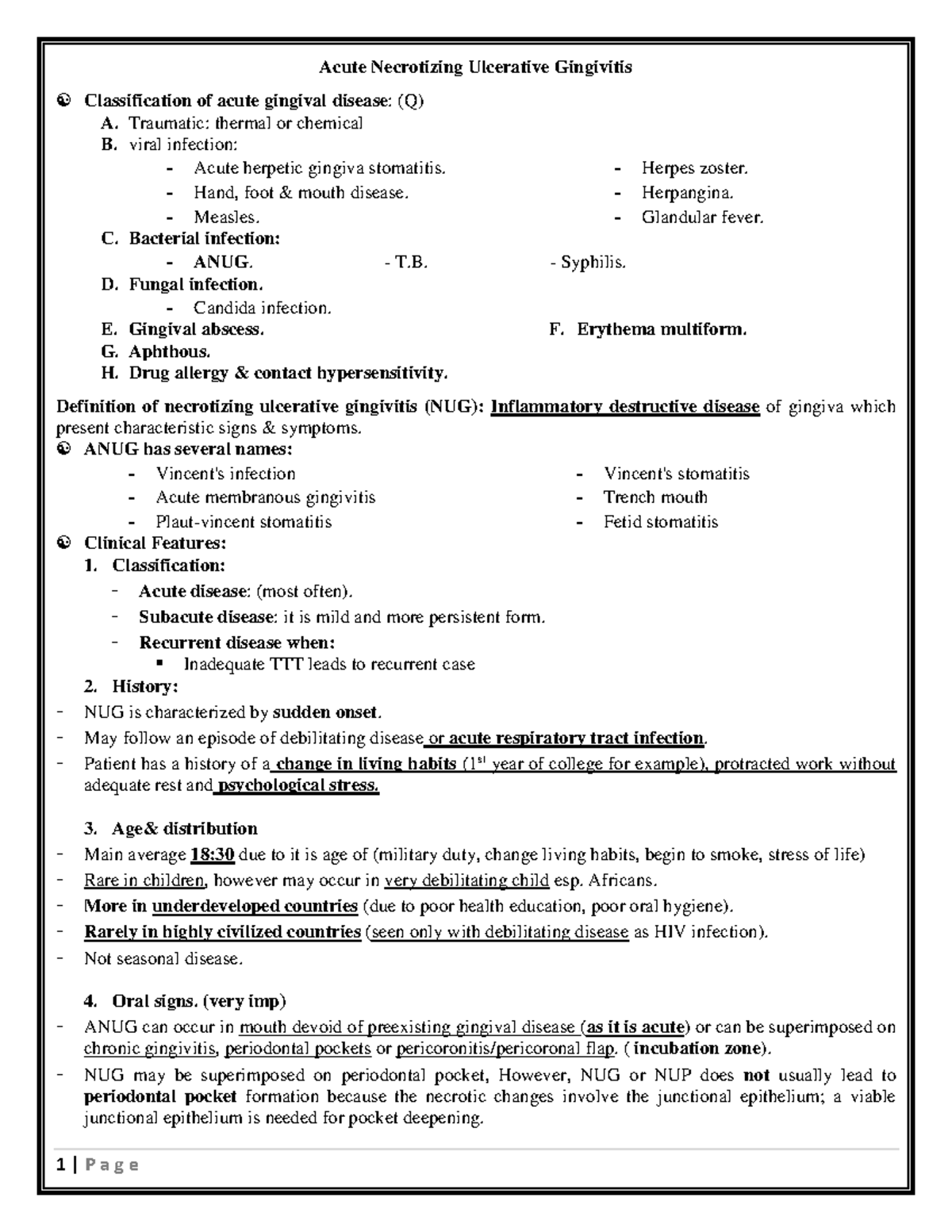 acute necrotizing ulcerative gingivitis - Acute Necrotizing Ulcerative ...