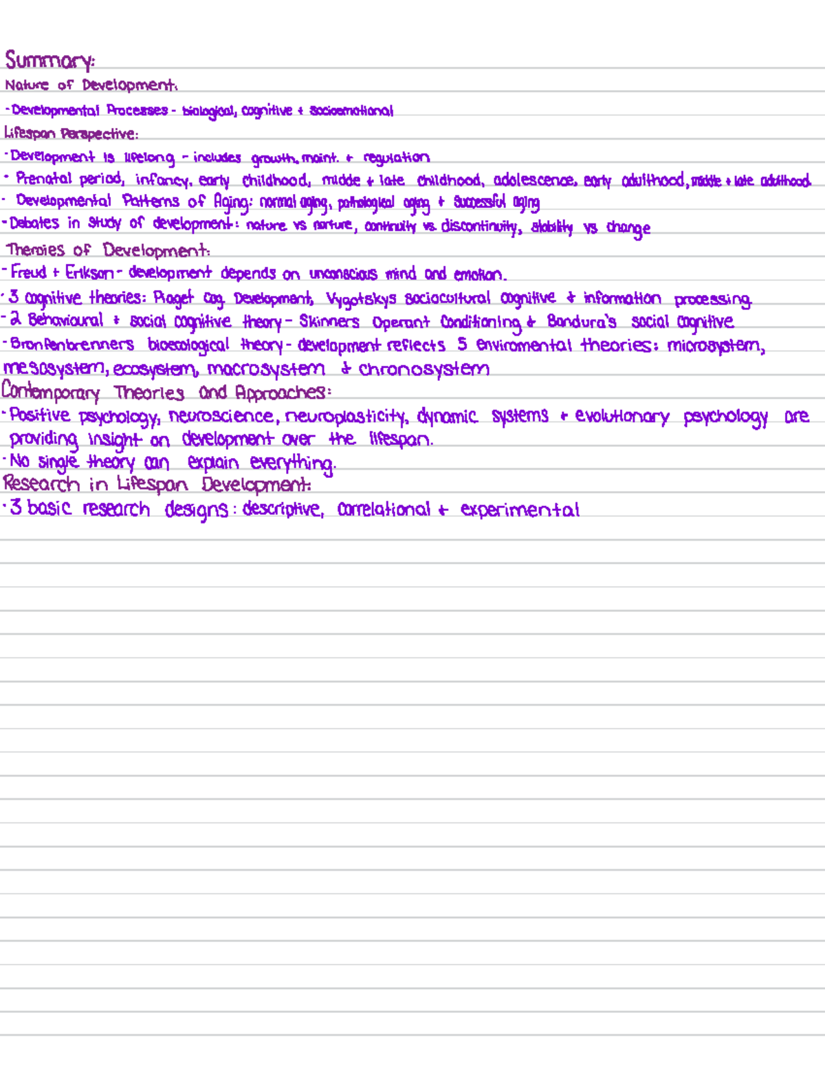 Human Development Chapter 1 - Summary : Nature of Development ...