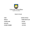 LLB - UWC - Law - Studocu