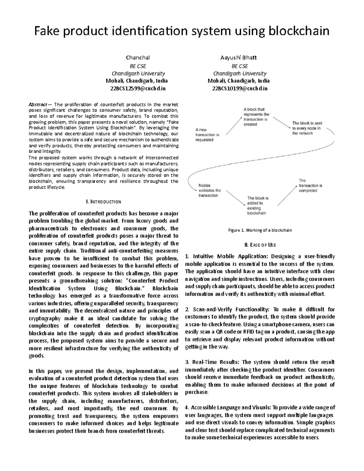 VAC review paper - Fake product identficaton system using blockchain ...