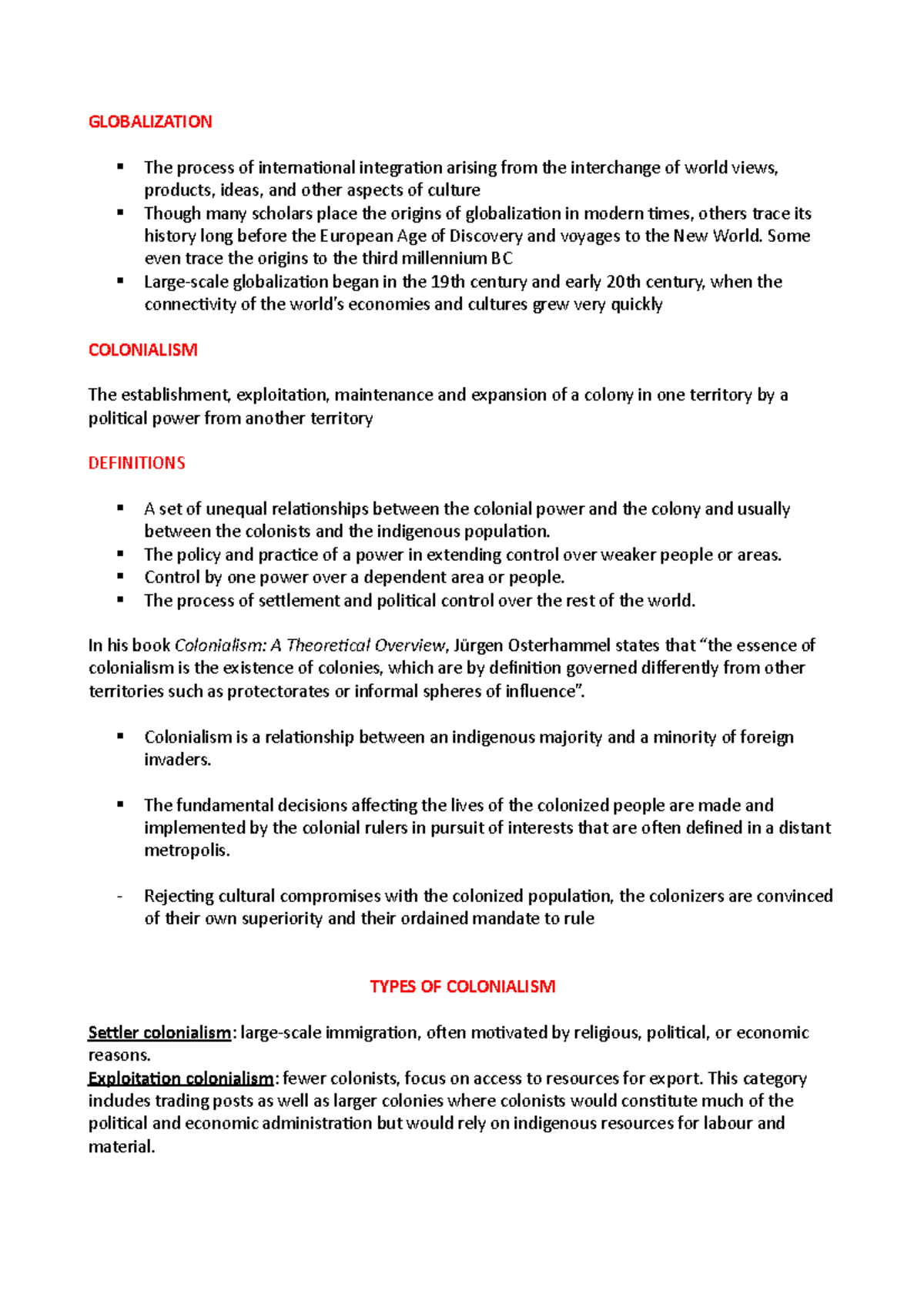 Slide GLOB HIST - GLOBALIZATION The process of international ...