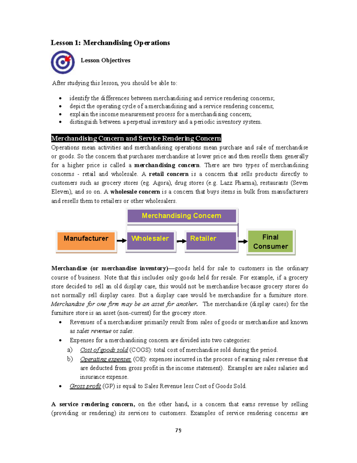 Merchndising Operation - Lesson 1: Merchandising Operations Lesson ...