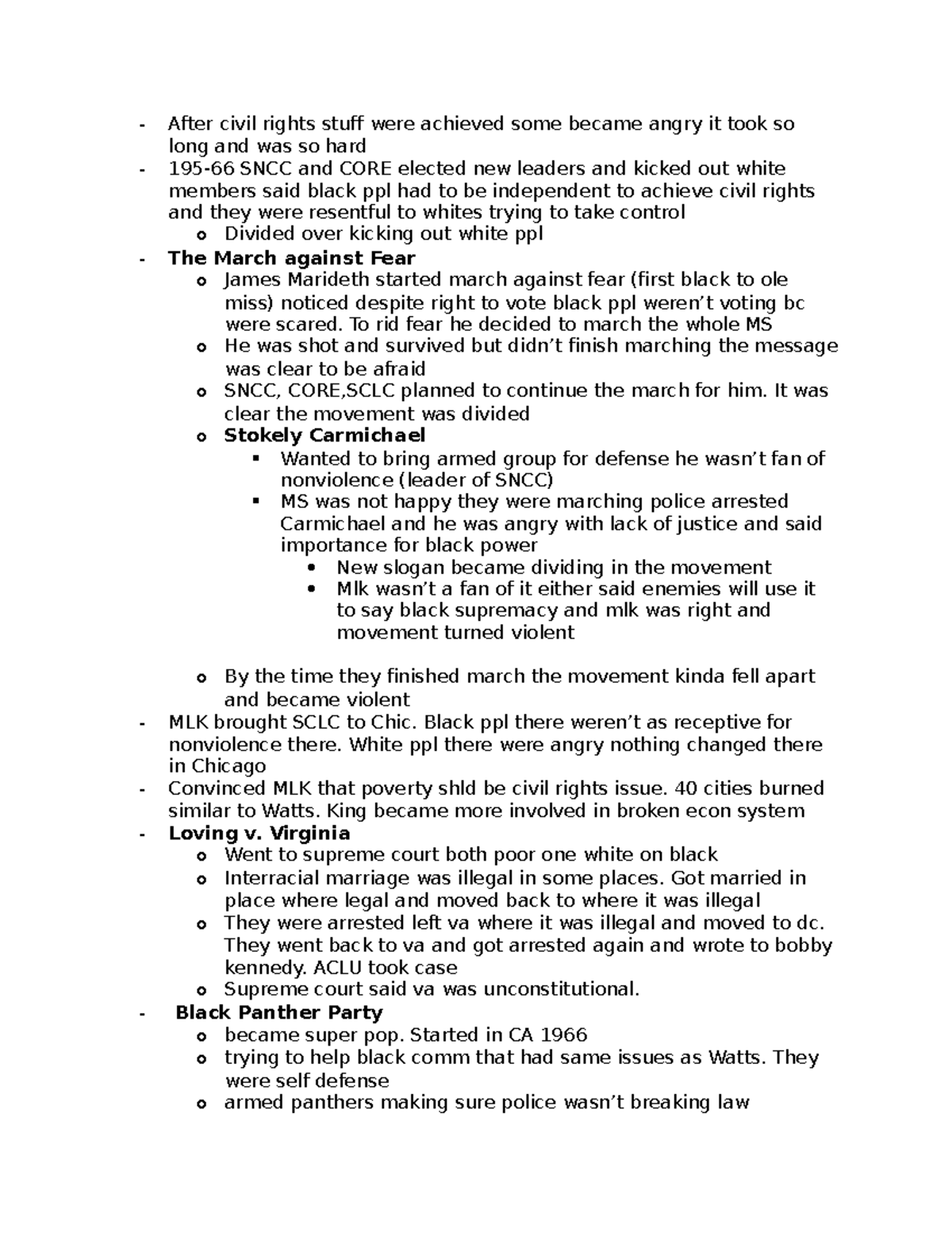 Lec #11 - History of civil rights lecture notes 11 - After civil rights ...