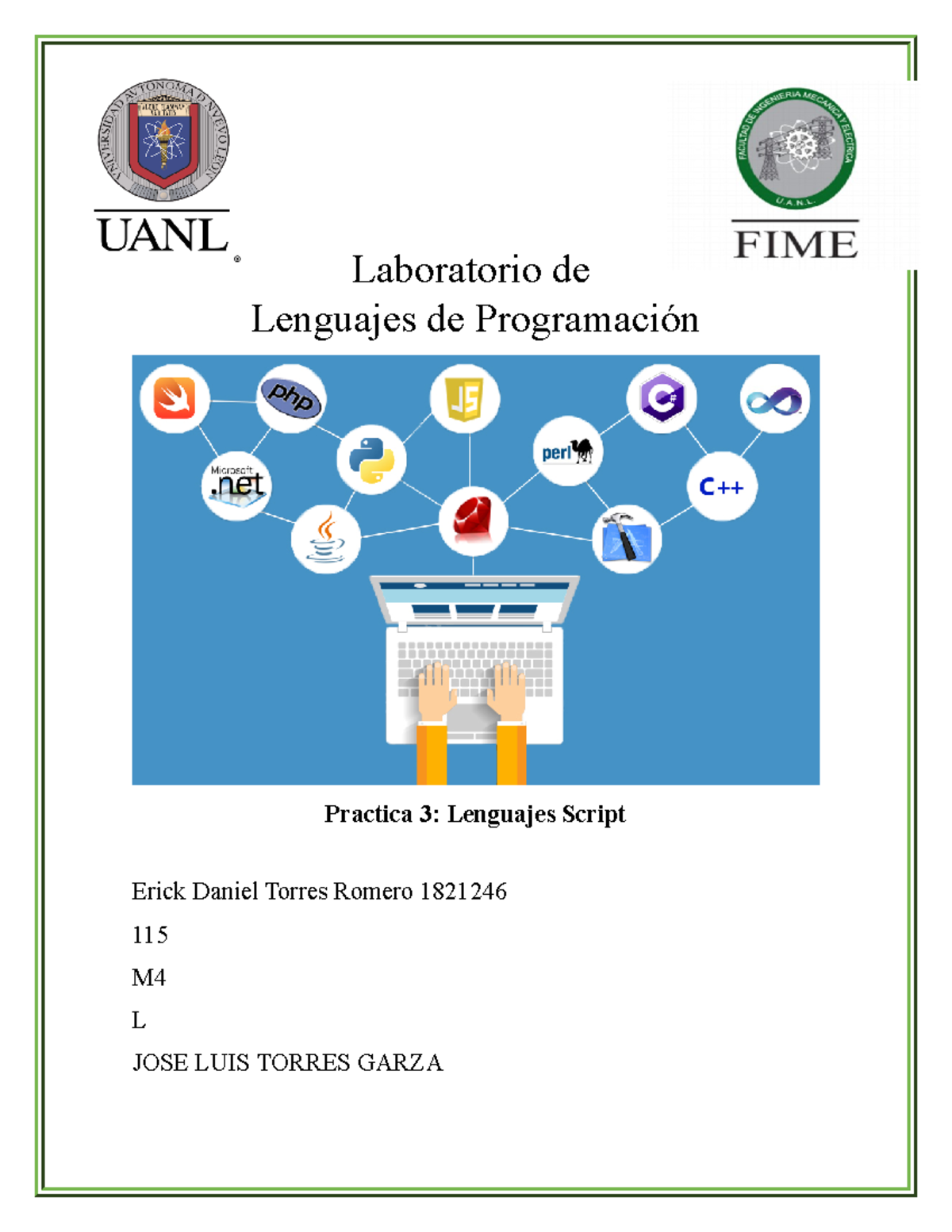 Practica 3 - Laboratorio de Lenguajes de Programación Practica 3 ...