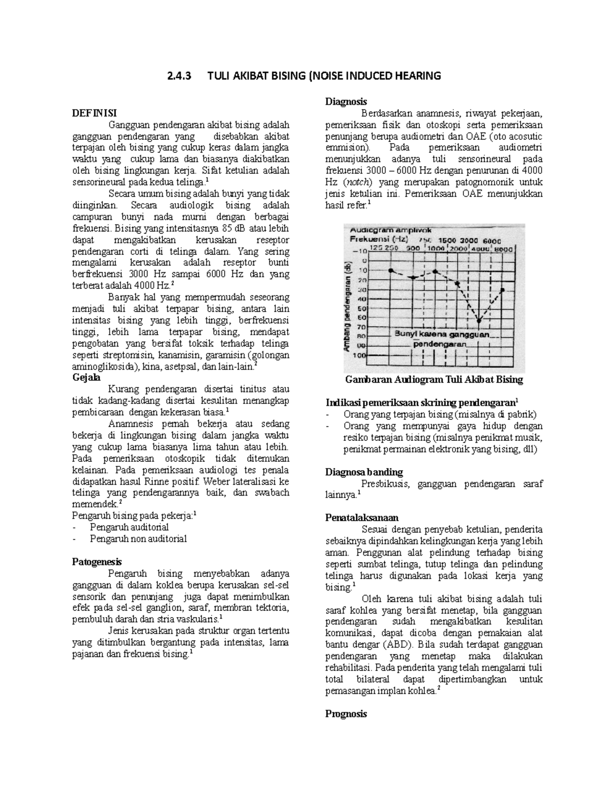 Tuli Akibat Bising - DEFINISI Gangguan pendengaran akibat bising adalah ...