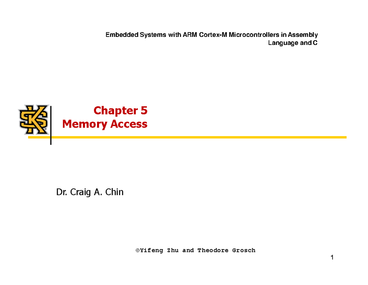 Chapter 05 ARM Memory Intrstns - Embedded Systems with ARM Cortex-M Microcontrollers in Assembly ...