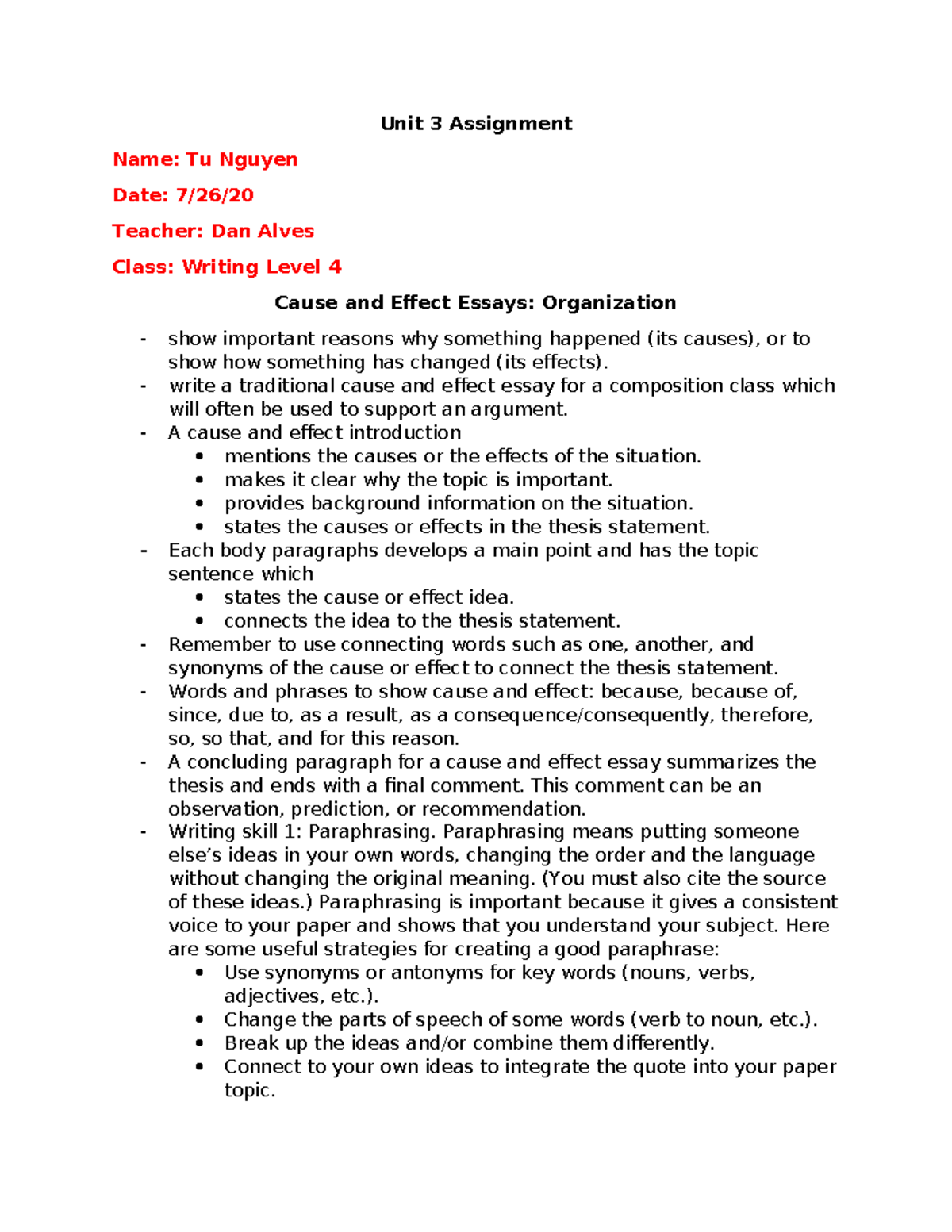 Unit 3 Assignment - Tu Nguyen - Unit 3 Assignment Name: Tu Nguyen Date ...