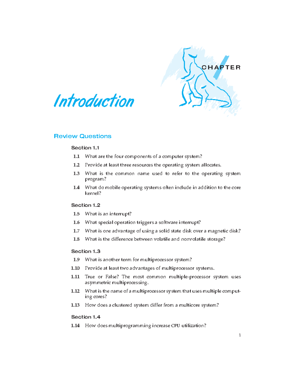 1 Introduction review question - 1 C H A P T E R Introduction Review Questions Section 1. 1 What ...