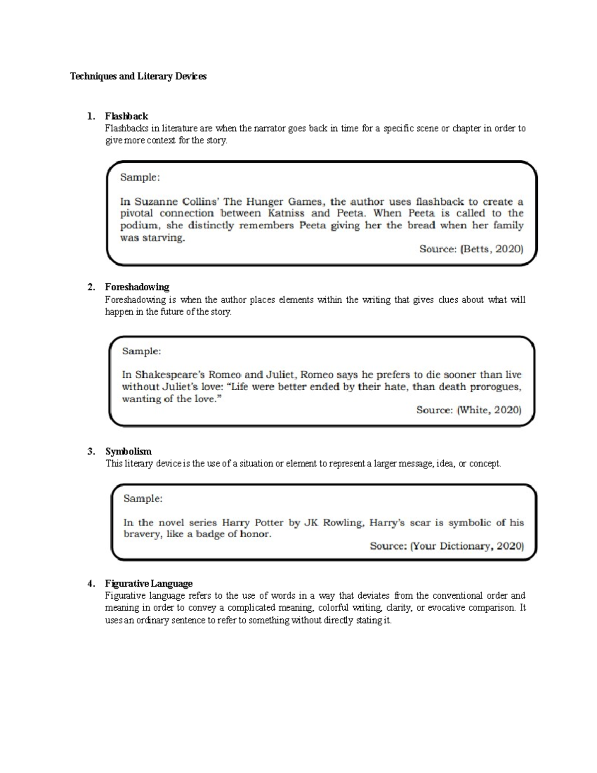 Techniques and Literary Devices - Flashback Flashbacks in literature ...