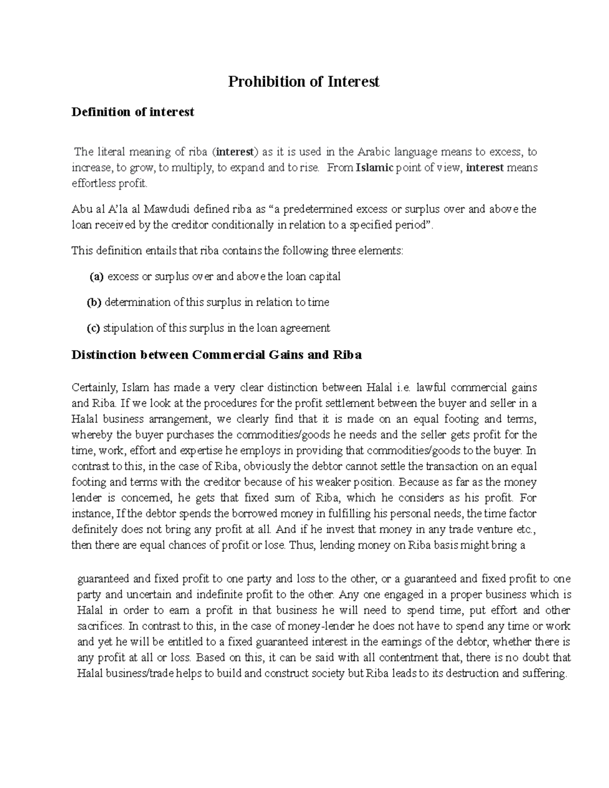Islamic Economics Assignment Prohibition Of Interest Definition Of islamic-economics-assignment-prohibition-of-interest-definition-of