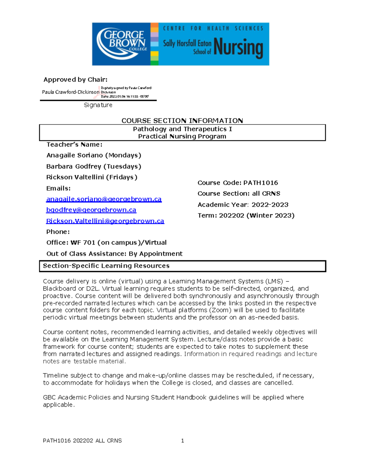 202202 CSI PATH1016 - breakdown for tests, exams, assignments, and ...