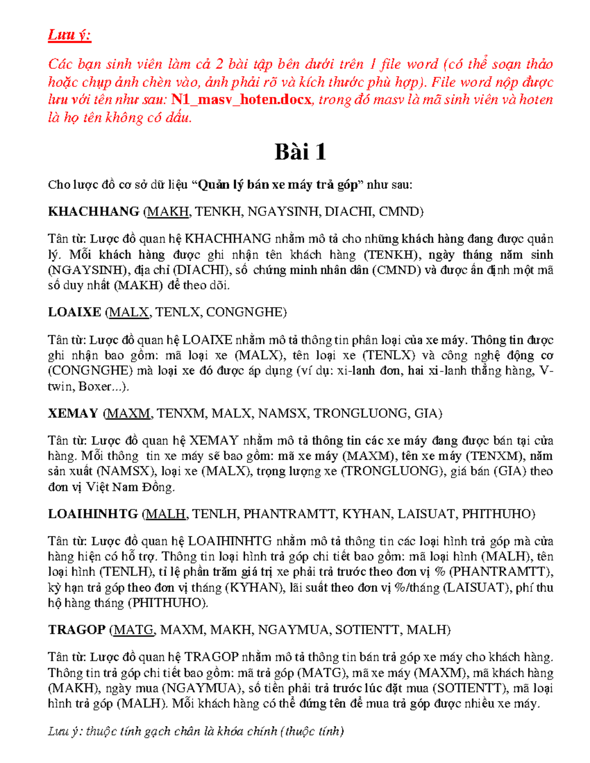 DSQH ontap giuaky 2024 sv - Lưu ý: Các bạn sinh viên làm cả 2 bài tập bên dưới trên 1 file word ...