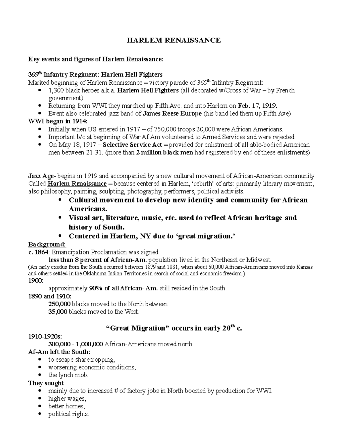 LECT13Harlem Renaissance - HARLEM RENAISSANCE Key events and figures of ...