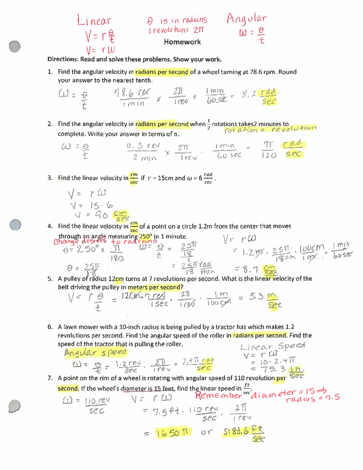 Linear+and+Angular+Velocity - MTE 3 - Studocu