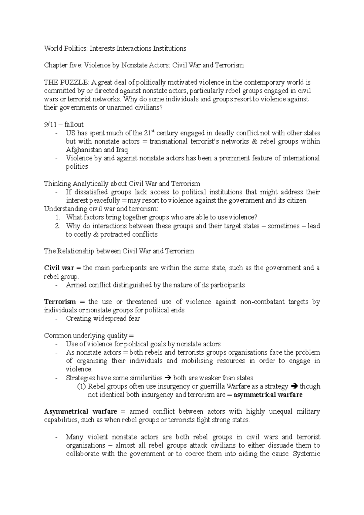 World Politics- Interests, Interactions, Institutions - World Politics ...