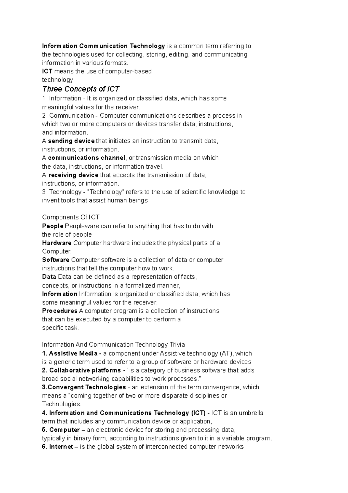 Emp Tech Reviewer 1st - N/A - Information Communication Technology is a ...