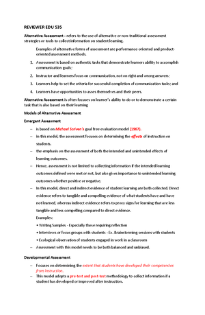 Final Output - EDU 533: Final Output Three Way Table Of Specification ...