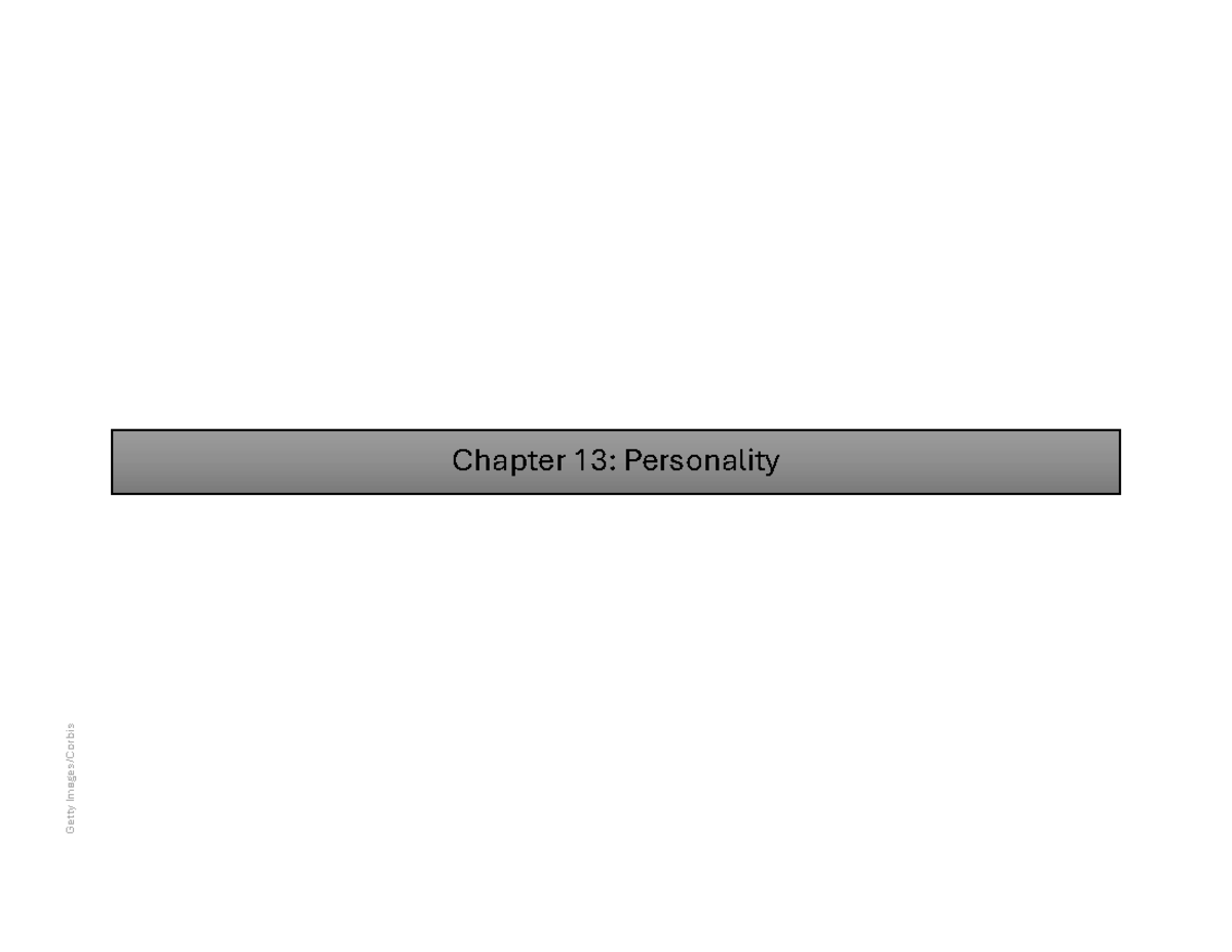 Chapter 13 personality pdf - ####### Chapter 13: Personality ...