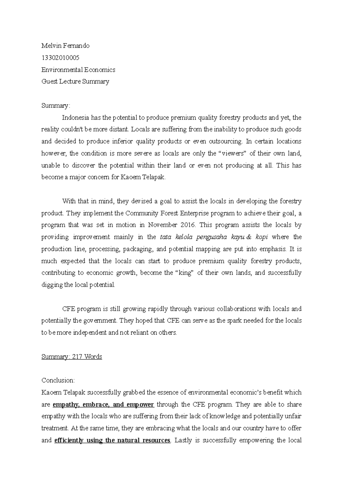 Guest Lecture Summary Melvin Fernando 13302010 005 - Melvin Fernando ...