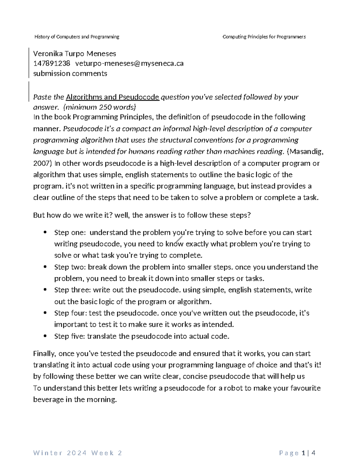 CP4P History Activity Answers - Veronika Turpo Meneses 147891238 veturpo-meneses@myseneca ...