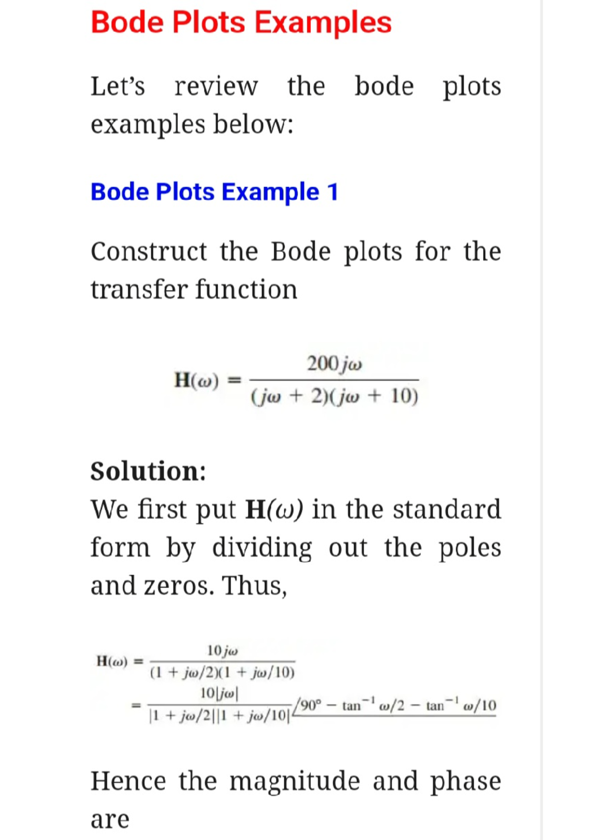 BODE Pplot Combined Examples - engineering - Studocu