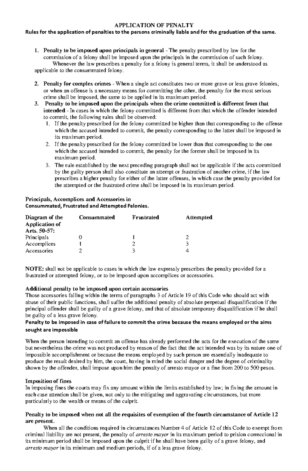 Application-OF- Penalty - APPLICATION OF PENALTY Rules for the ...