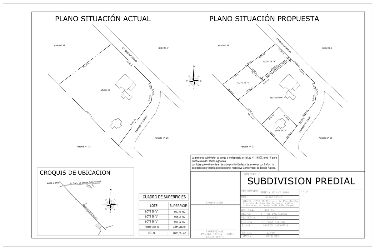 Terreno DALY - CROQUIS DE UBICACION PLANO SITUACIÓN ACTUAL PLANO ...