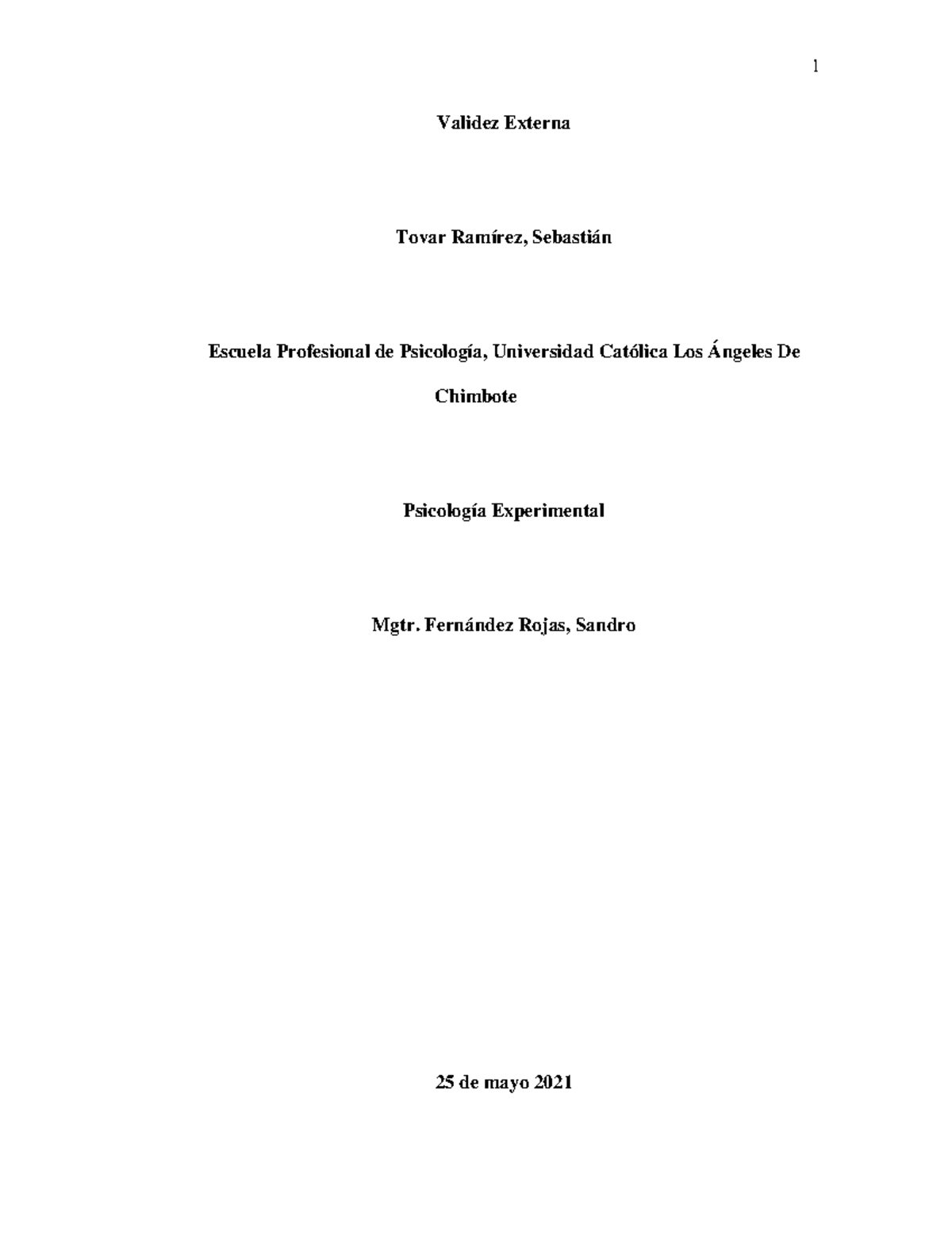 VALIDEZ EXTERNA DE UNA INVESTIGACIÓN, CONCEPTO Y AMENAZAS - Validez ...