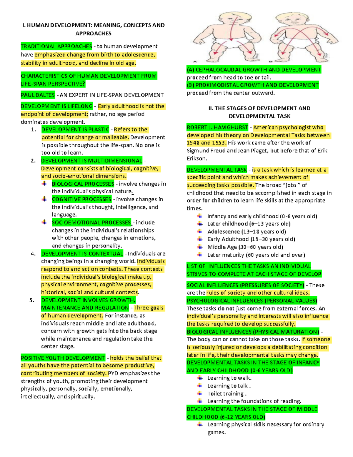 THE Child & Adolescent- Reviwer - I. HUMAN DEVELOPMENT: MEANING ...