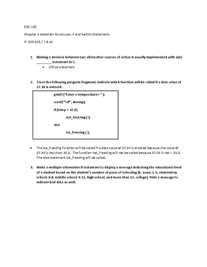 Final Note - hello - CSC 150 - Studocu