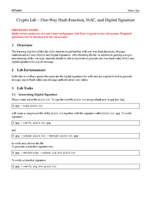 Week5 tute - Tutorial - FIT2093 Week 5 Tutorial Sheet Public Key ...