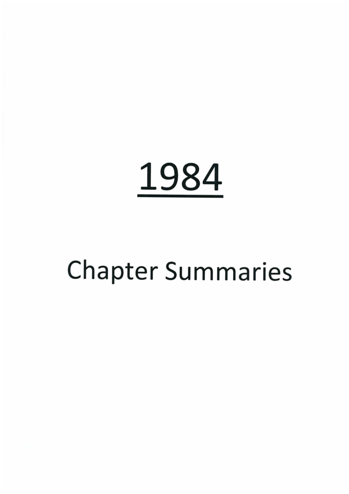 1984 Part 2, Chapters 1 and 2 - 1984: Volume 2, Chapter 1 Exercise A ...