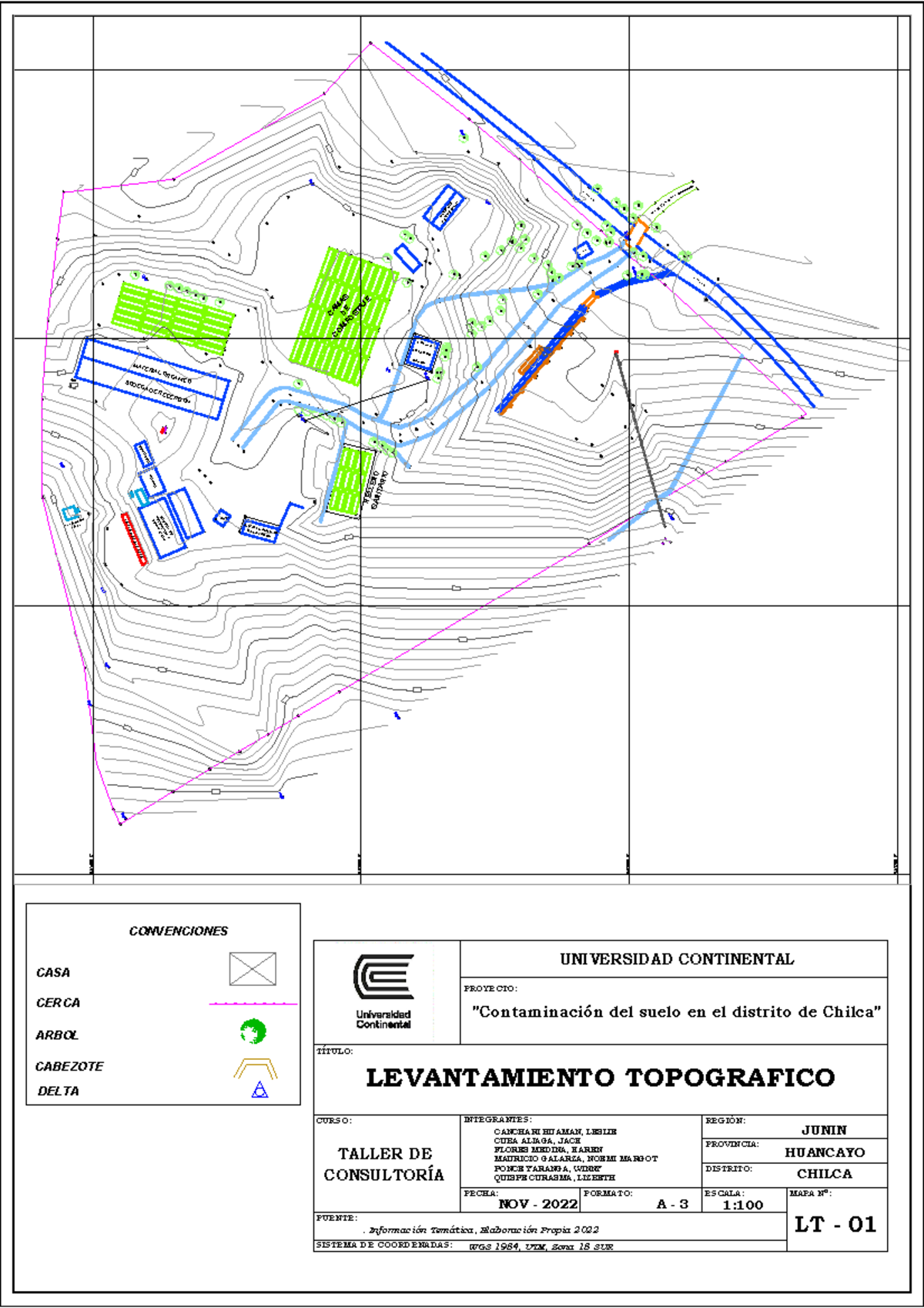 01. Plano Levantamiento Topografico - VIA PRINCIPAL GARITA BODEGA DE ...