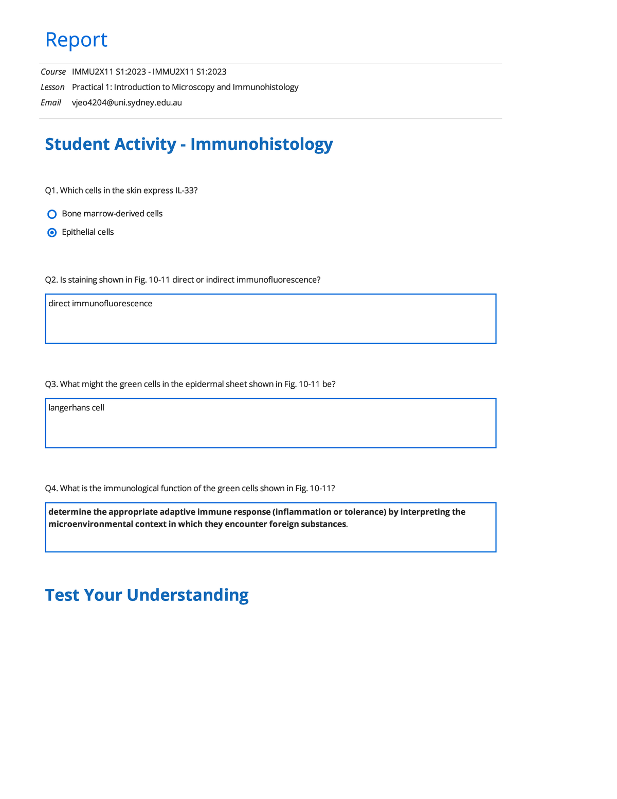 Practical 1 Introduction to Microscopy and Immunohistology report ...