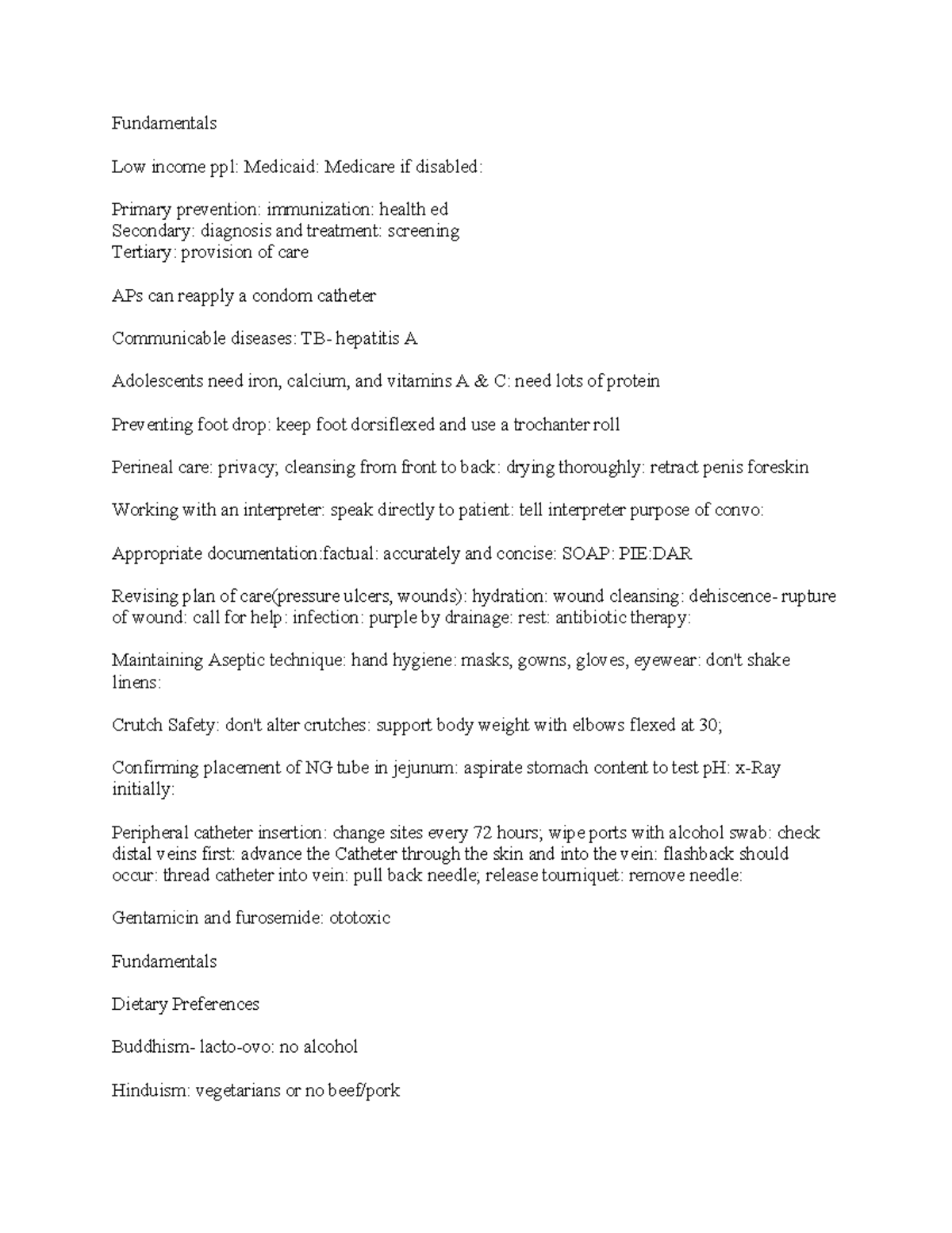 Ati funds - Fundamentals Low income ppl: Medicaid: Medicare if disabled ...