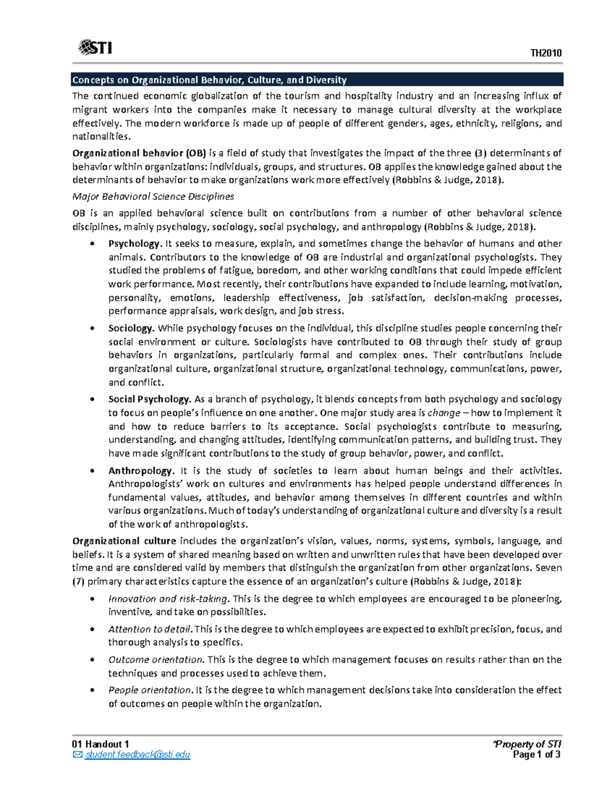01 Handout 1(13) - TH 01 Handout 1 *Property of STI student@sti Page 1 of 3 Concepts on - Studocu