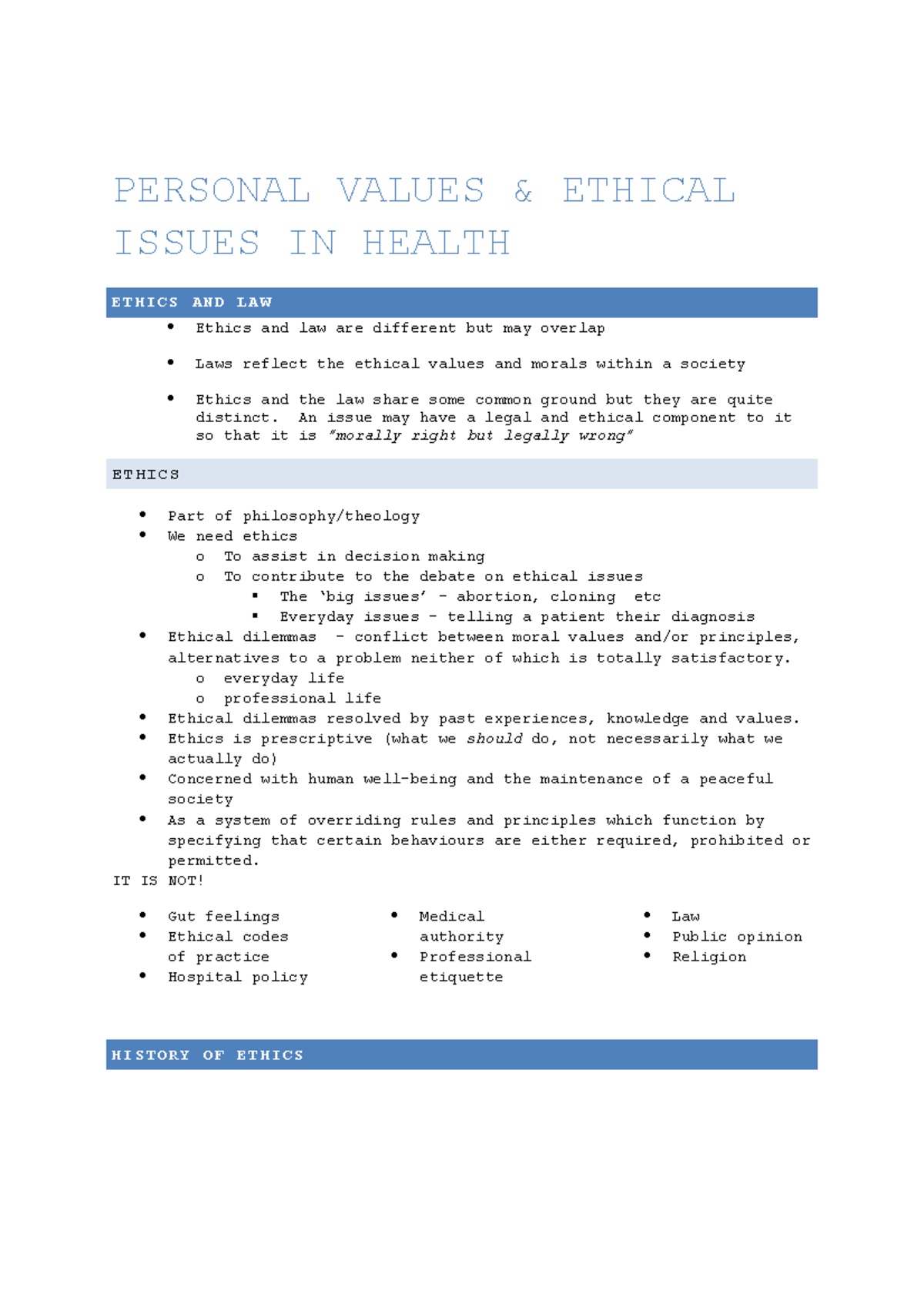 Lecture Notes Lecture Personal Values Ethical Issues In Health PERSONAL VALUES ETHICAL lecture-notes-lecture-personal-values-ethical-issues-in-health-personal-values-ethical