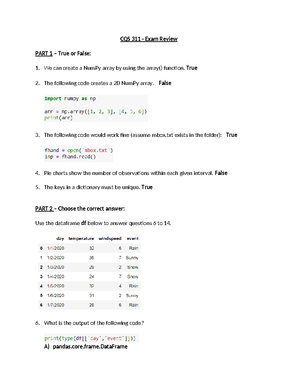 CQS 311 midterm cheat sheet - Constants: Fixed values like numbers, letters, and strings -You ...