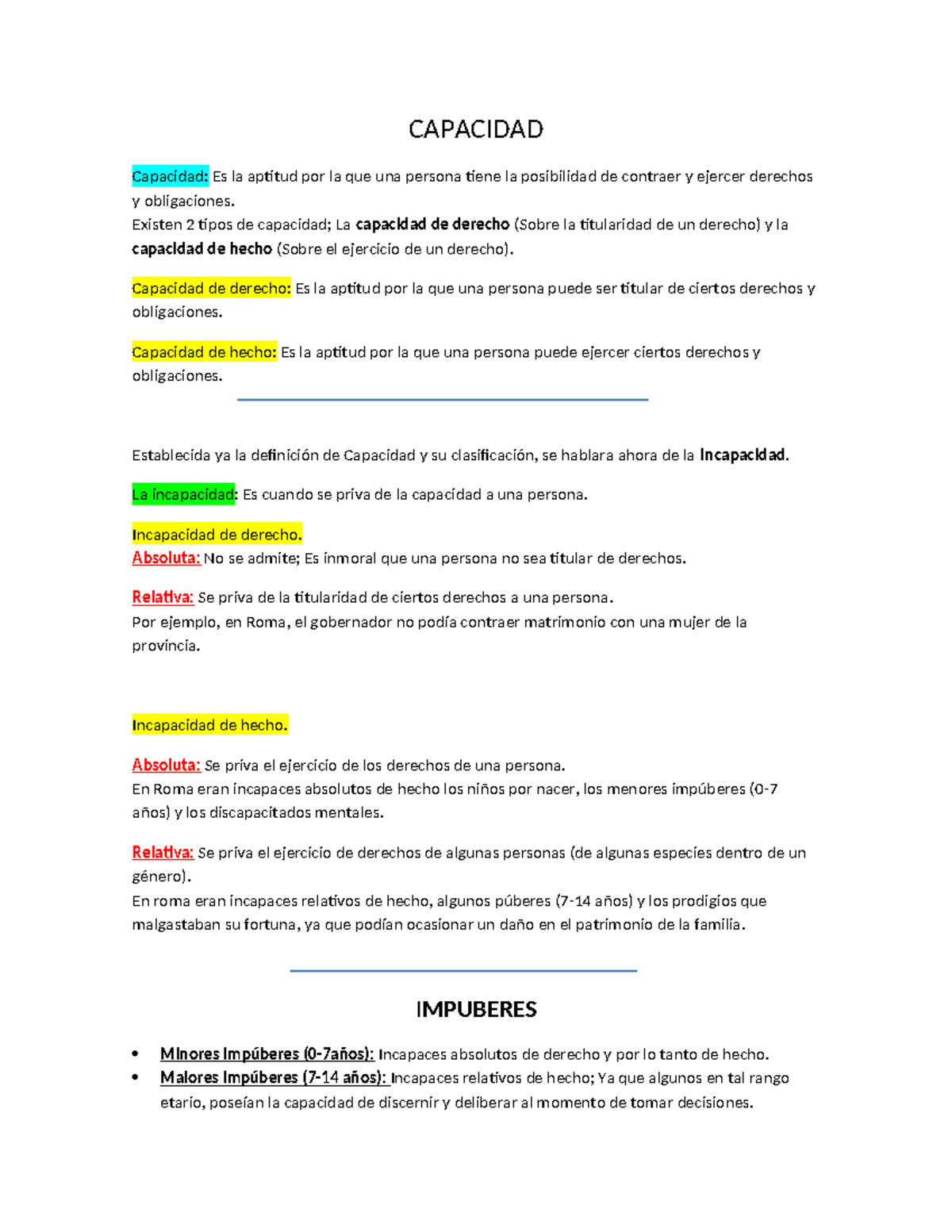 Capacidad resumen - CAPACIDAD Capacidad: Es la aptitud por la que una ...