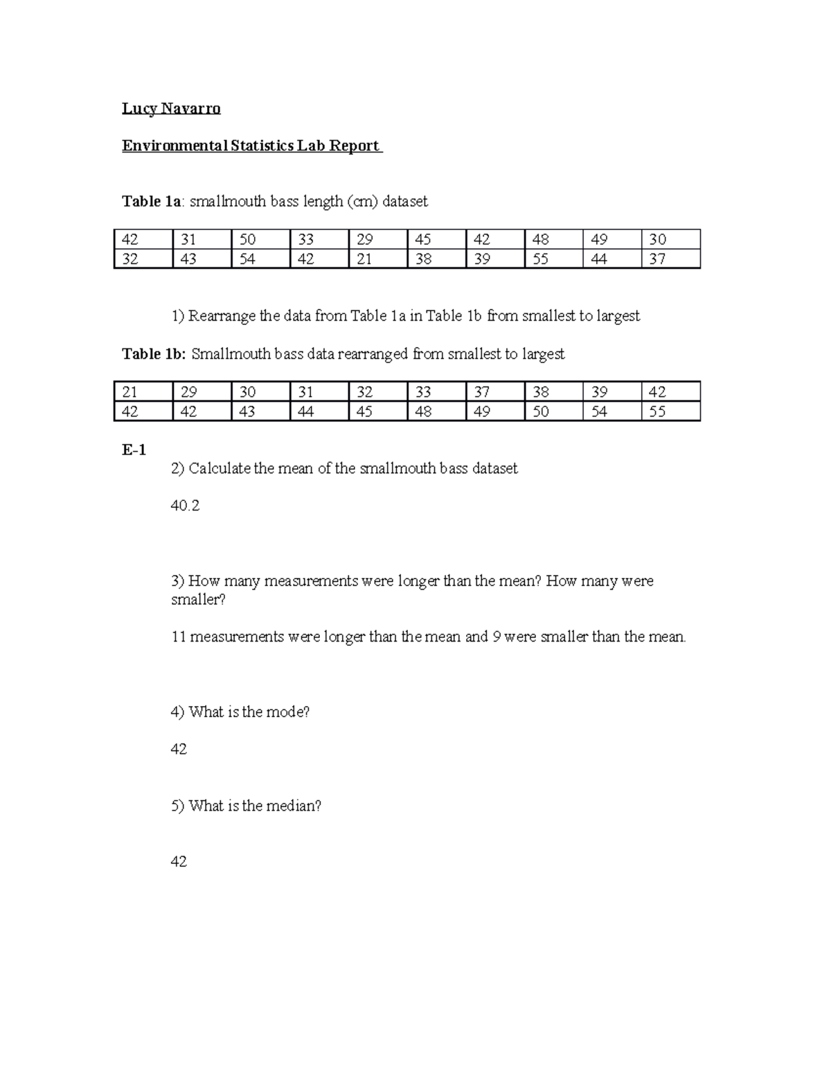 Lucy Navarro Environmental Statistics post lab - Lucy Navarro ...