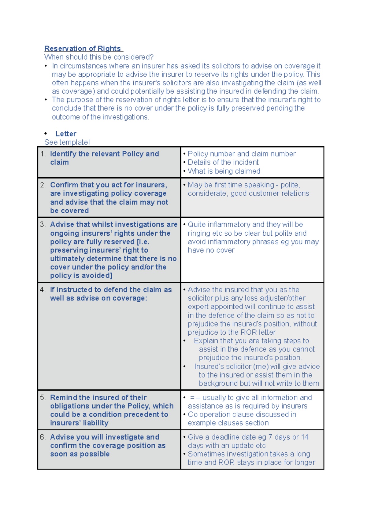 Reservation of Rights - law lecture notes - Reservation of Rights When ...